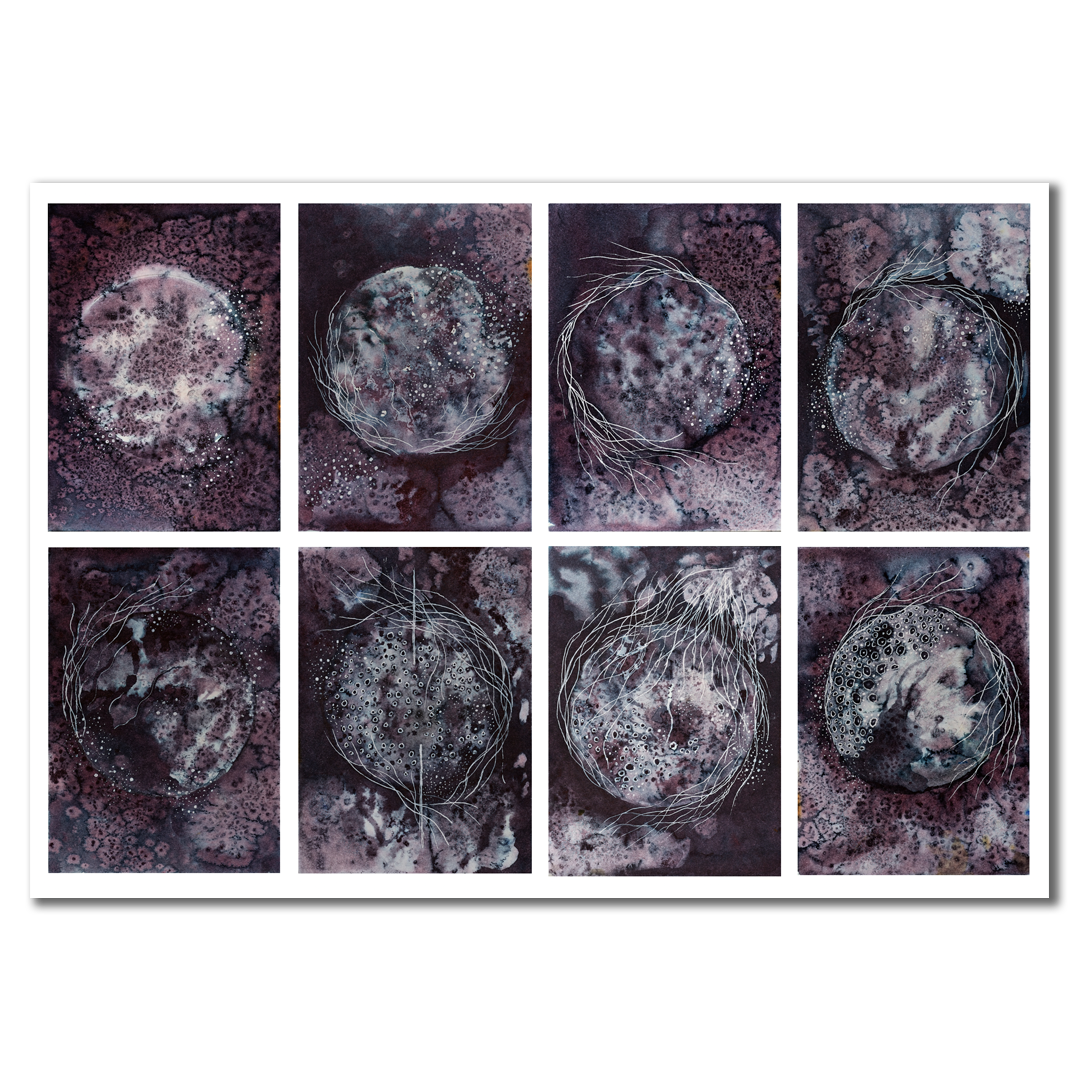 Devika Sundar - Dips and Swells, Adrift and at sea (set of 8) | Contemporary Indian Art ...